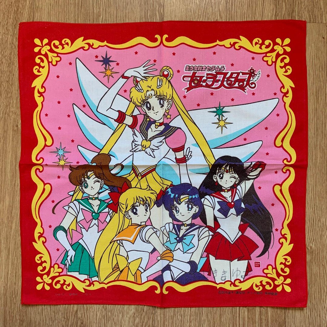 Vintage Sailor Moon Handkerchief | Rare Character Cotton Bandana 2789 ...