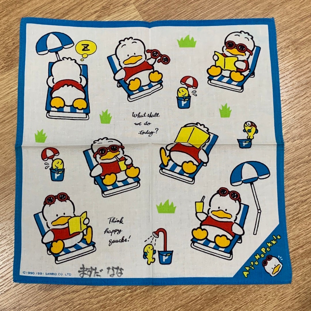 Vintage Ahiru No Pekkle Sanrio Handkerchief 1229 - Etsy
