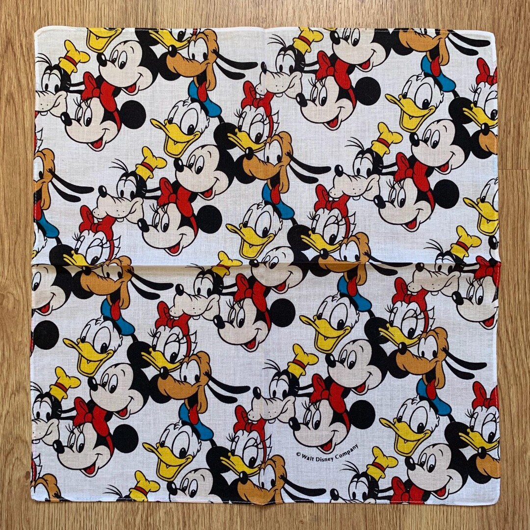 Vintage Mickey Mouse Disney Handkerchief | Rare Character Cotton Scarf ...