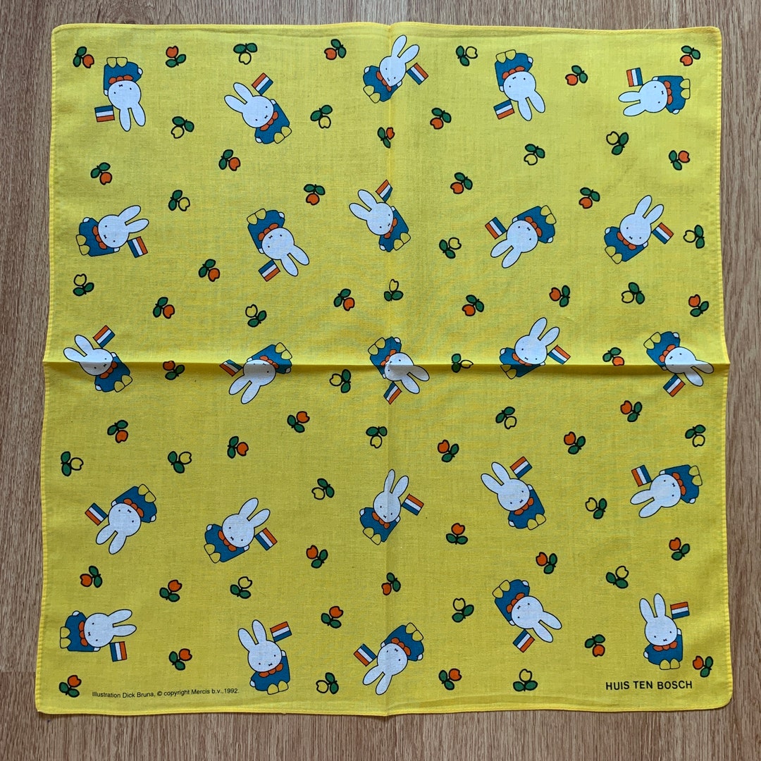 Vintage Miffy Rabbit Handkerchief 1189 - Etsy