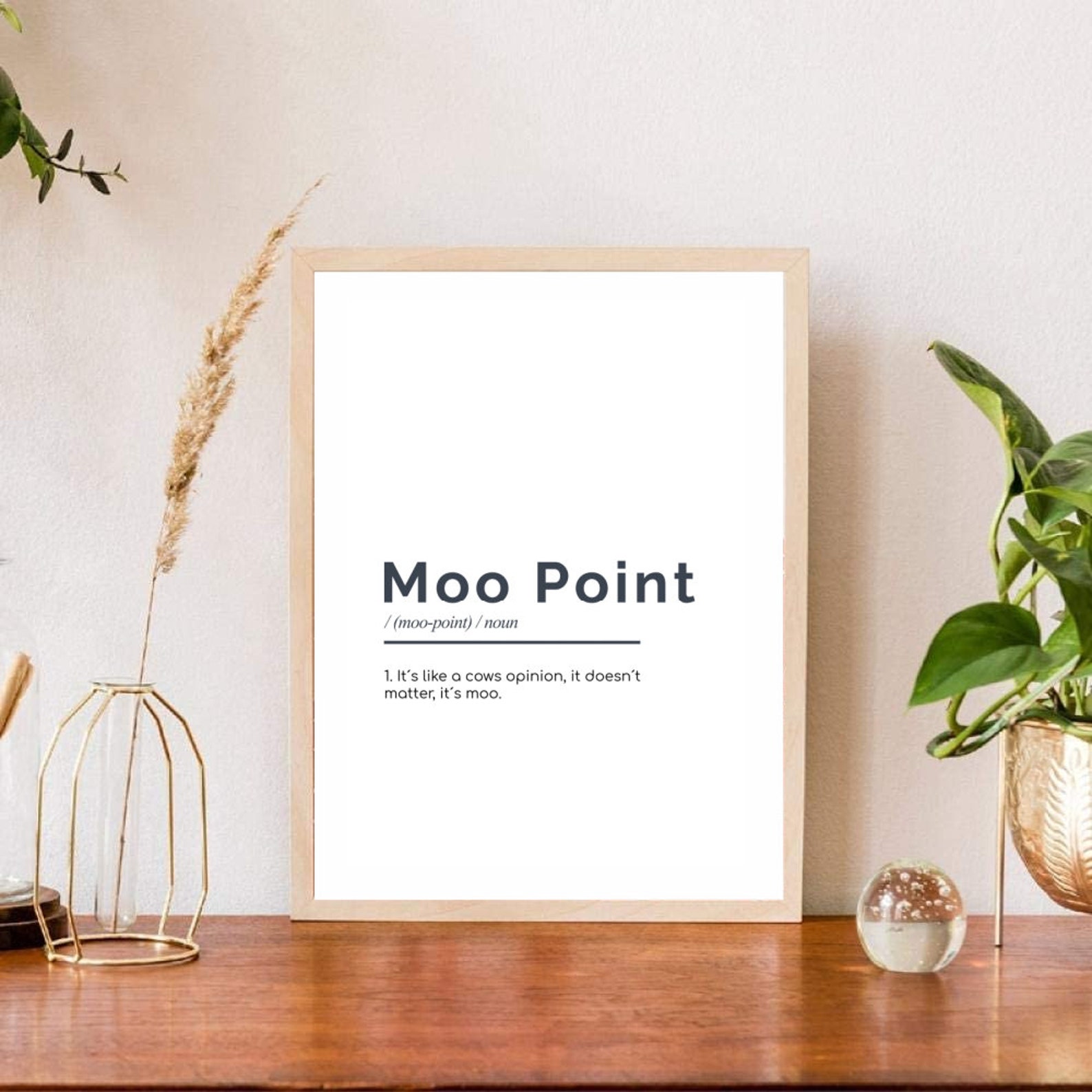 Moo Point Friends Tv Show Definition Dictionary Typography | Etsy