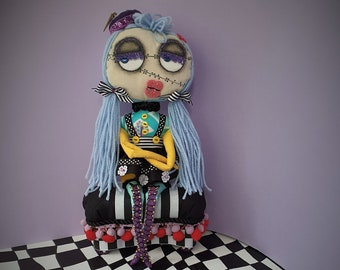 Tim Burton Style Doll - Etsy