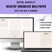Neutral Desktop Organizer Wallpaper With Folder Icons and Monthly ...