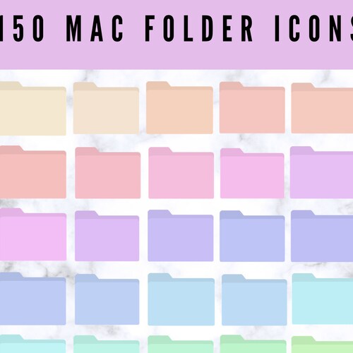 Mac Folder Icons Pastel Desktop Folder Icons Macbook - Etsy