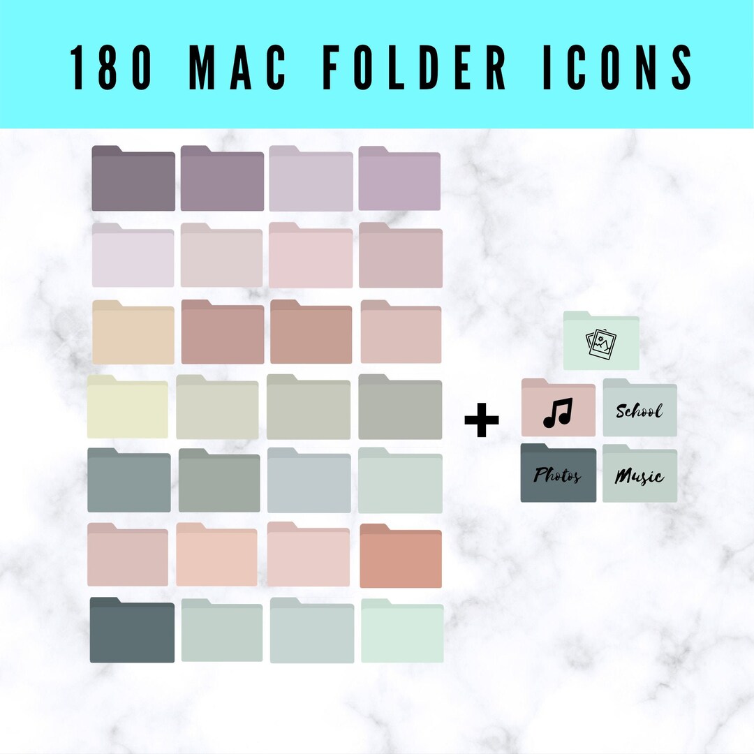 Desktop Folder Icons for Mac, MacBook Folder Icons, Desktop Icons to ...