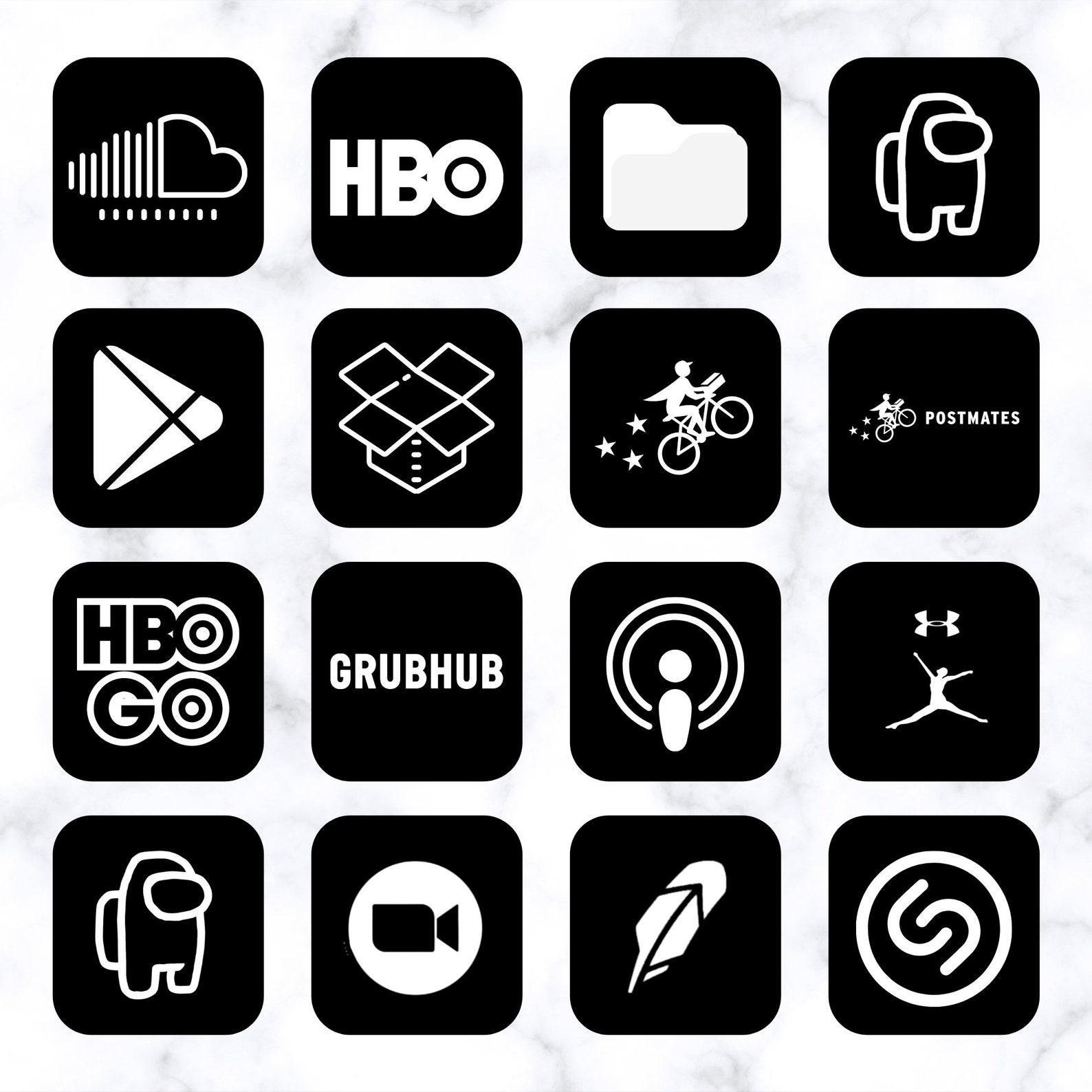 App Icons Black for Ios 14. Minimalist App Icons for Ios 14. - Etsy