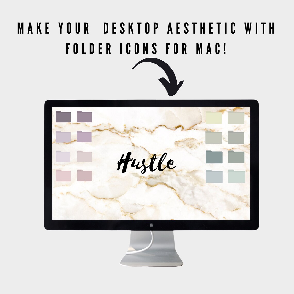 Minimalist Desktop Icons, Desktop Folder Icons for Mac, MacBook Folder ...