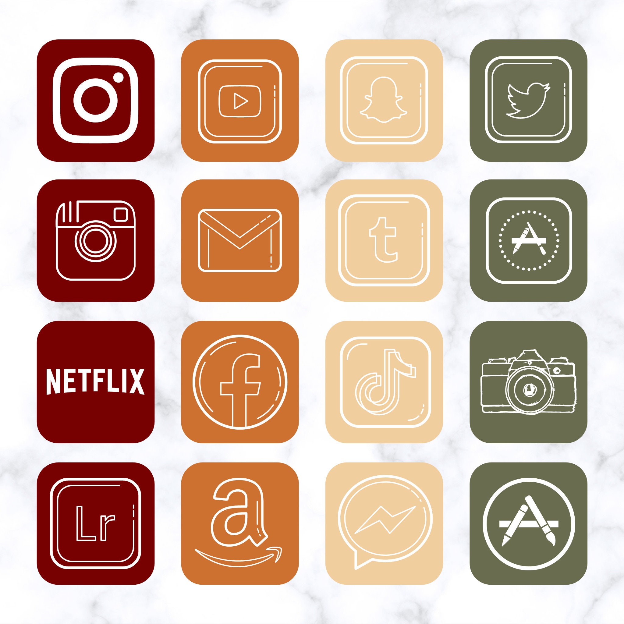 300 Fall App Icons for IOS 14 . App Icons for Fall. Aesthetic App ...