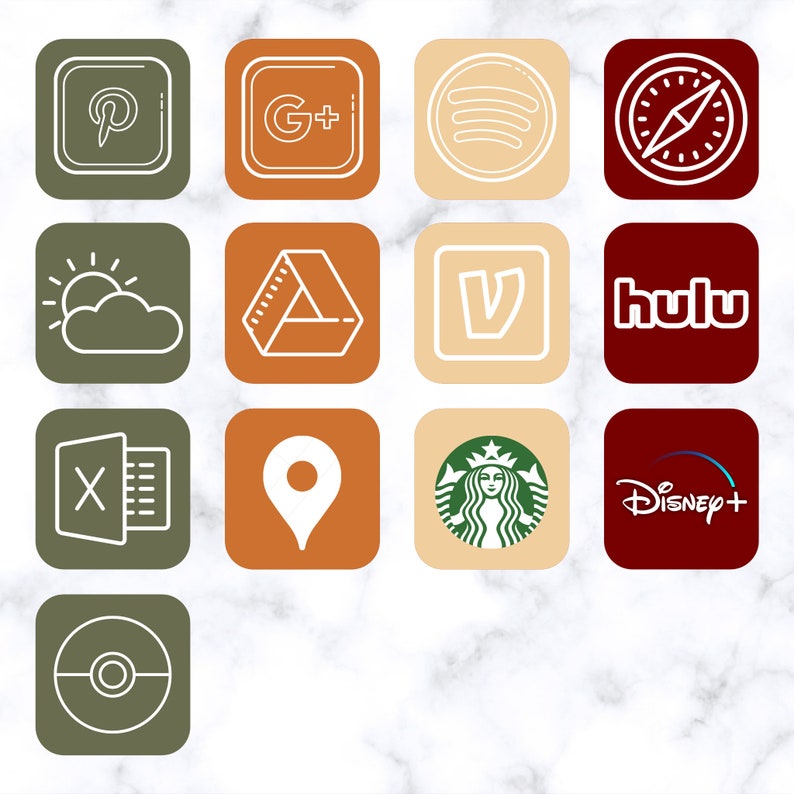 300 Fall App Icons for IOS 14 . App Icons for Fall. Aesthetic App ...
