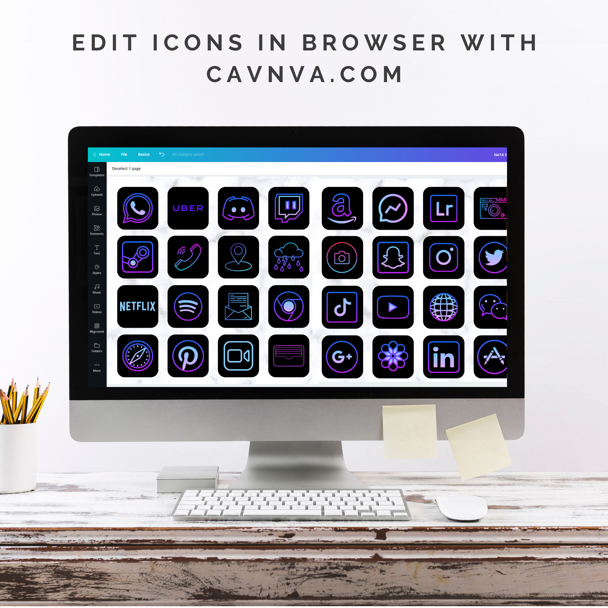 App Icons Black, Widget Icons App Covers for Ios 14 Add a Aesthetic ...