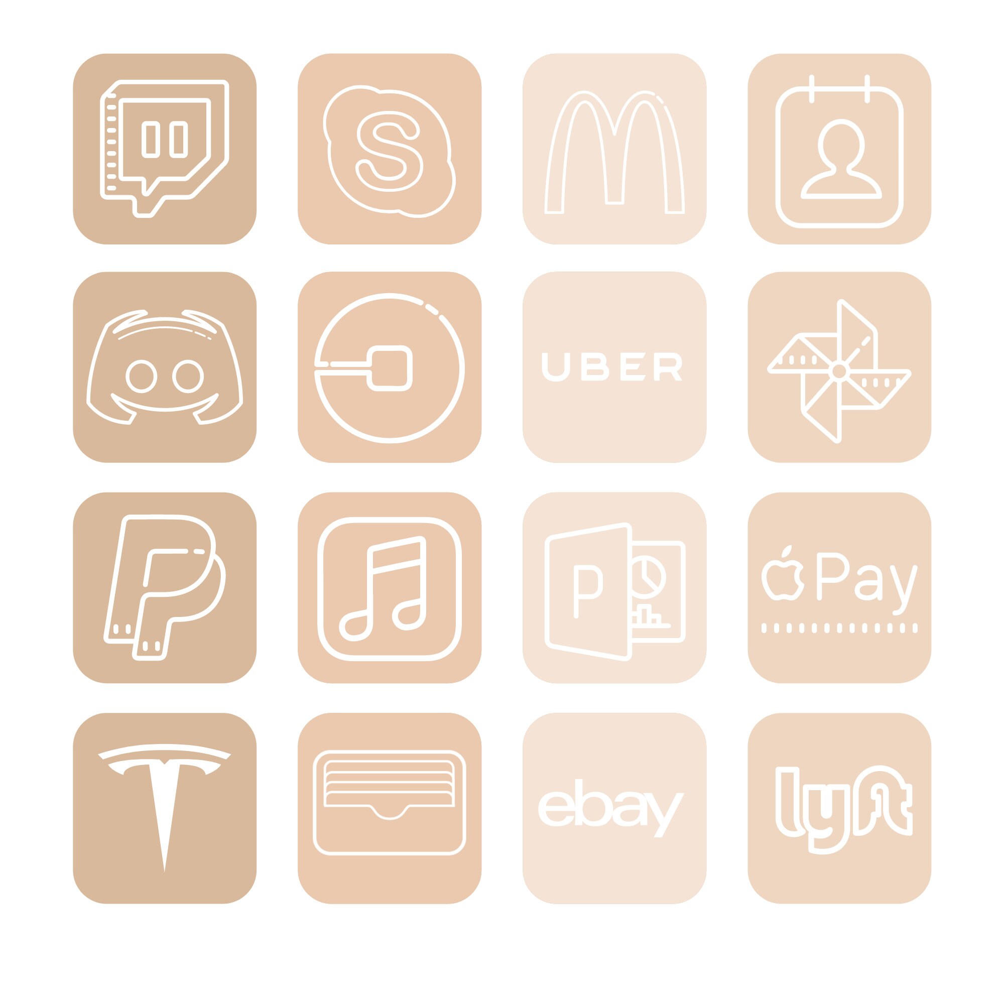 200+ beige app icons for IOS 14 Update. minimalist icons for IOS 14 - Etsy España