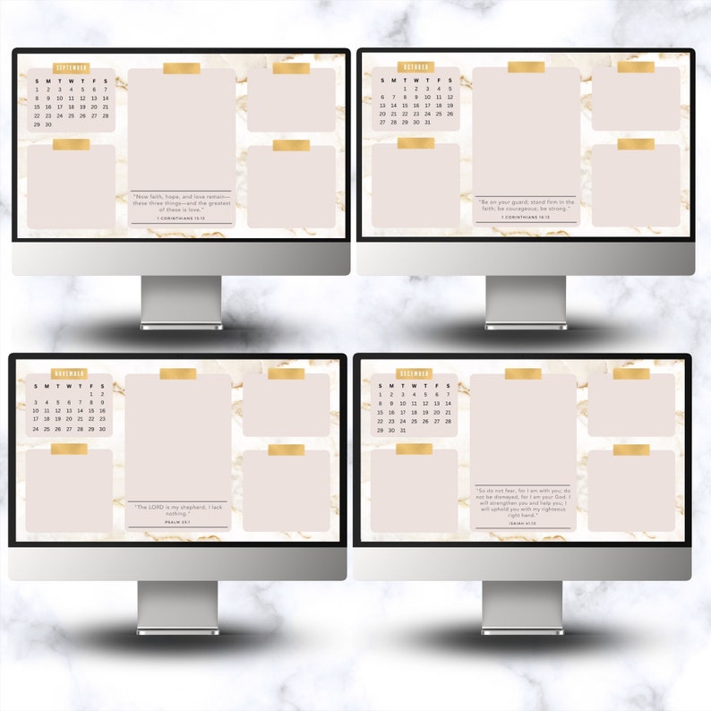 Desktop Wallpaper With Folder Icons and Monthly Calendar Minimalist ...