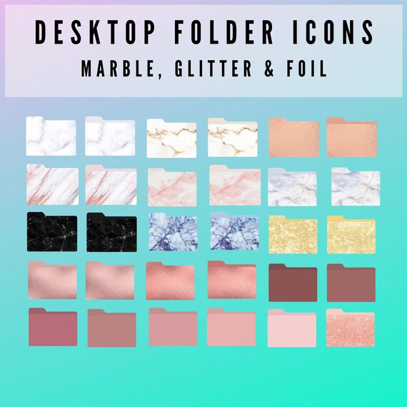Desktop Folder Icons Desktop Wallpaper Organizer Desktop - Etsy Australia