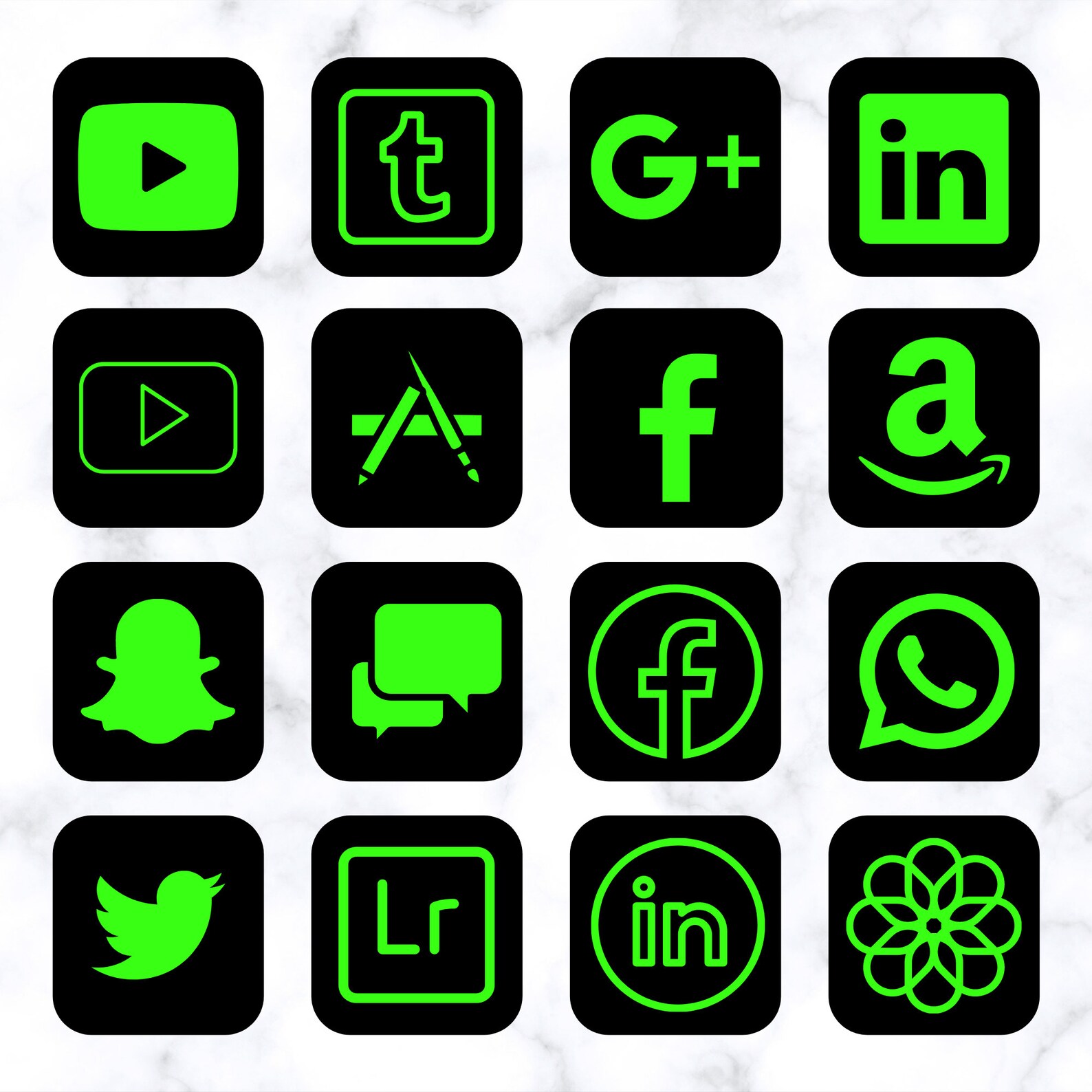 App Icons Green for Ios 14 to Customize Your iPhone Home Screen. Ios14 ...