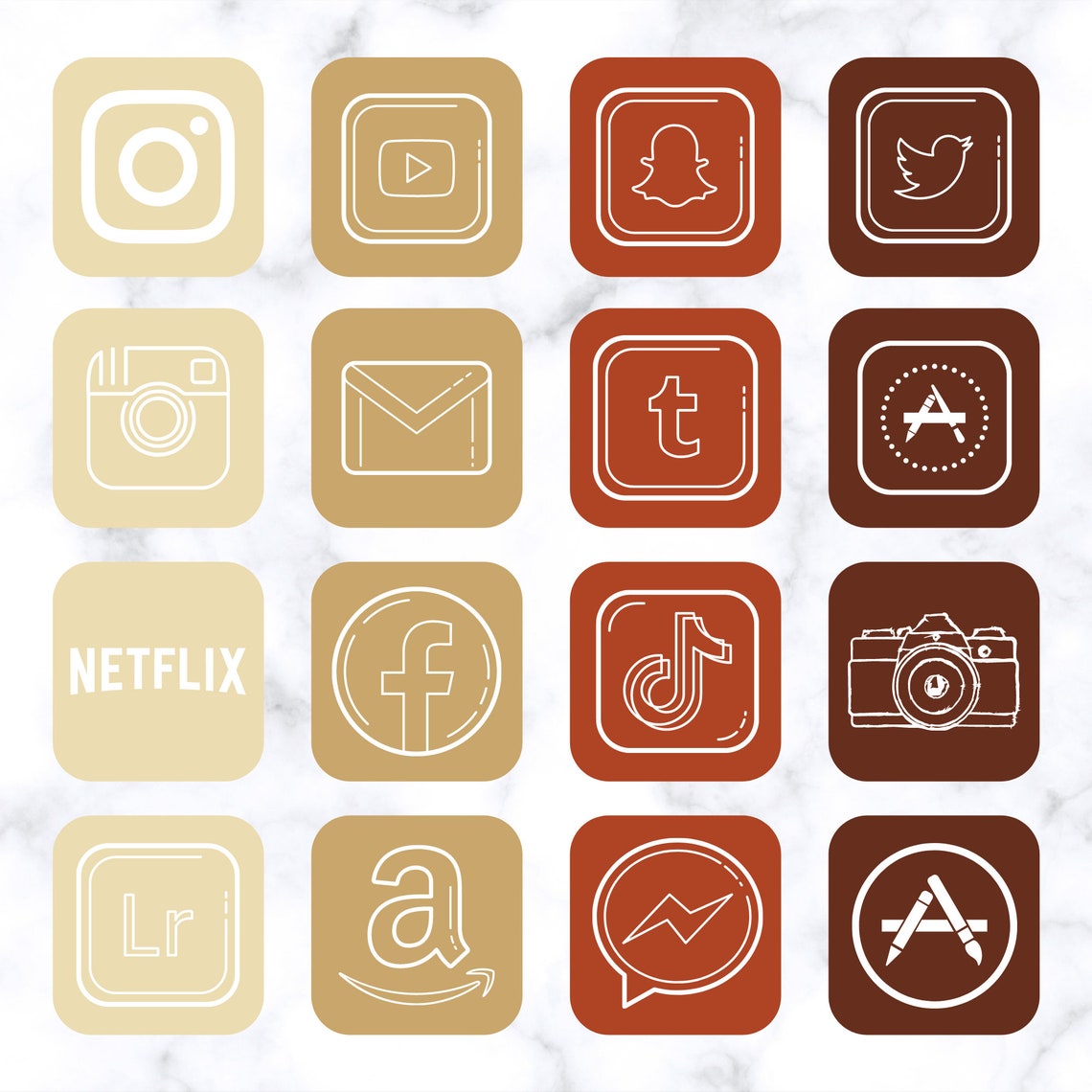 400 Fall App Icons for Ios 14. Pumpkin Latte Theme Ios14 App Icons. - Etsy
