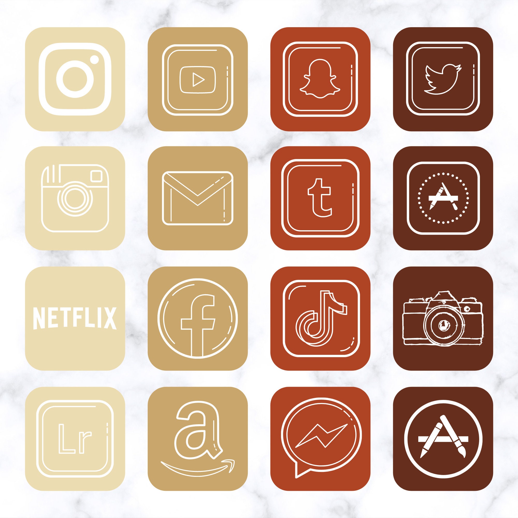 400 Fall App Icons for Ios 14. Pumpkin Latte Theme Ios14 App Icons. - Etsy