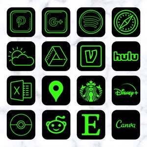 App Icons Green for Ios 14 to Customize Your iPhone Home - Etsy