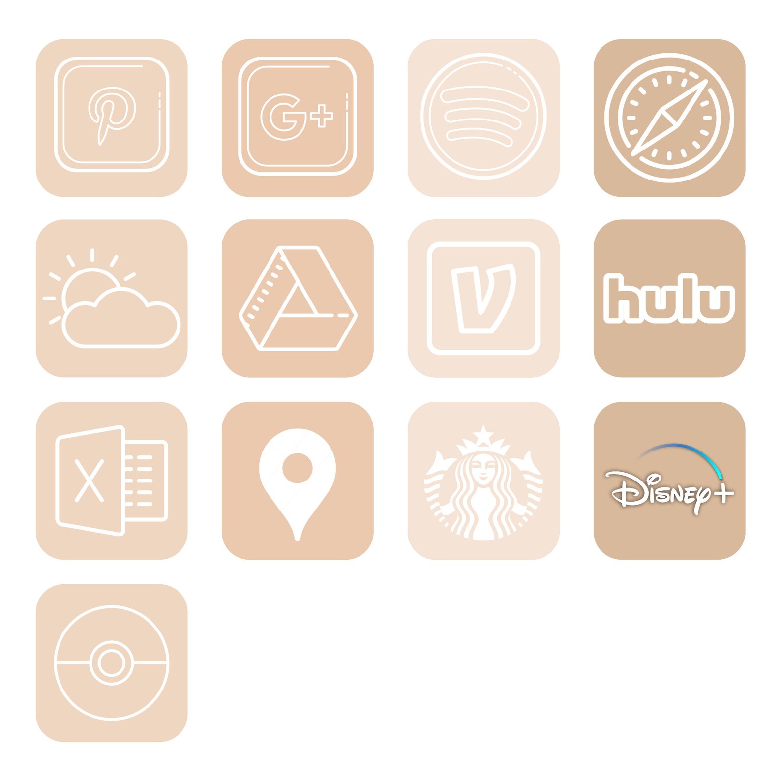 200 Beige App Icons for IOS 14 Update. Minimalist Icons for - Etsy