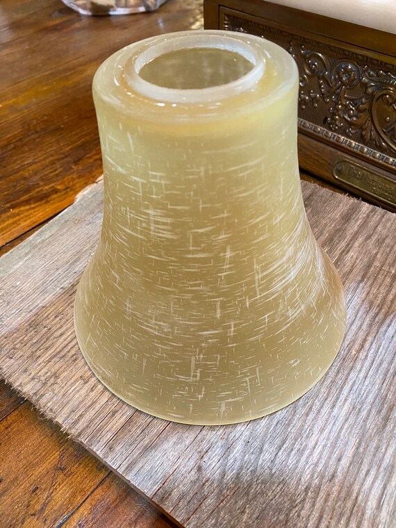 Vintage Amber Glass Shade - Etsy