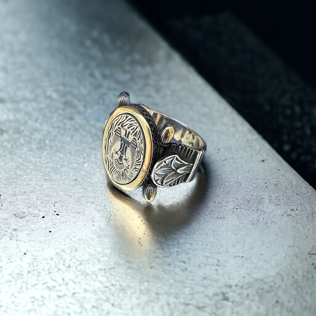 Double Head Eagle , Selcuklu Ring , Handmade Silver Ring,new Arrival ...