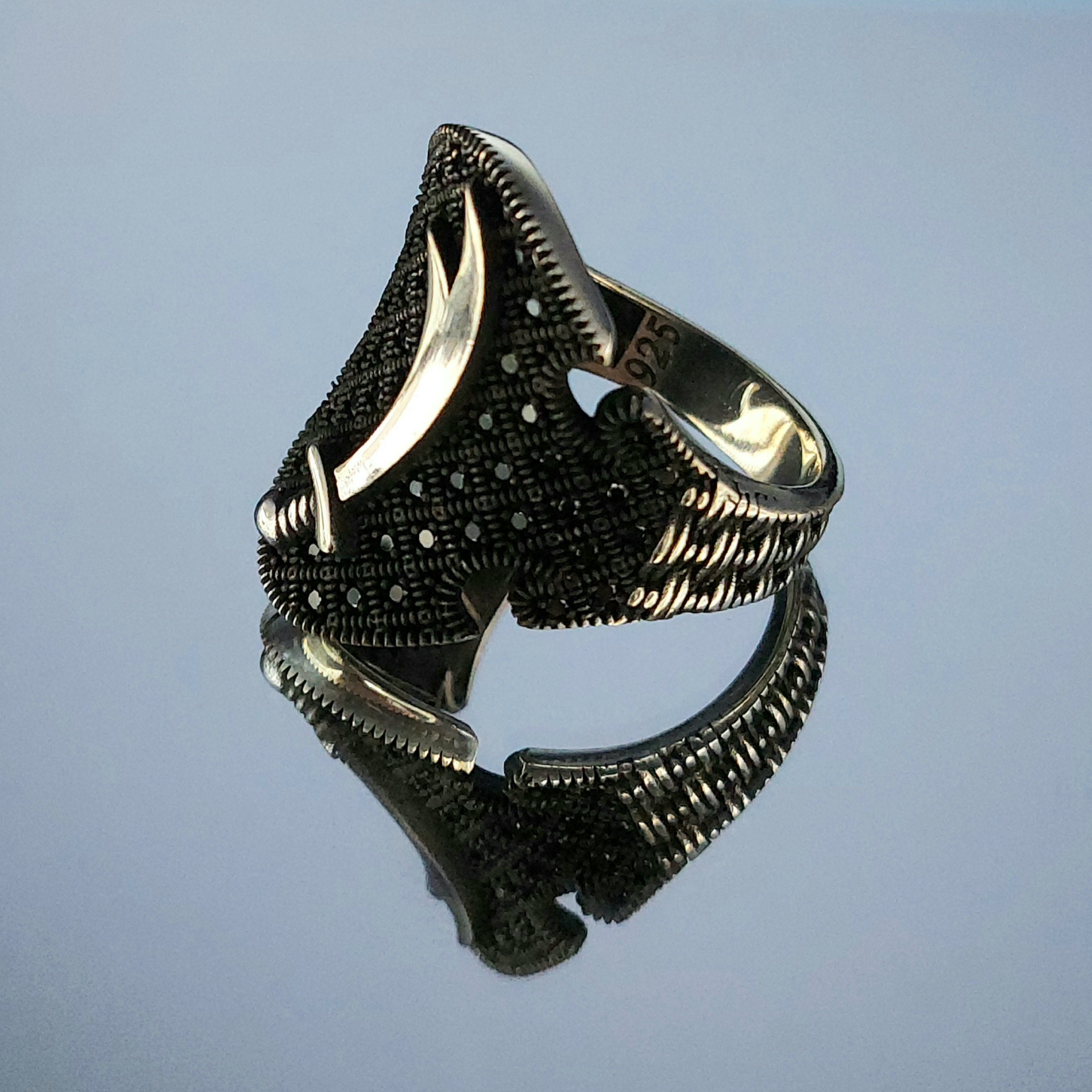 Zulfikar Sword Silver Ring 925 Silver Turkish Handmade Mens - Etsy