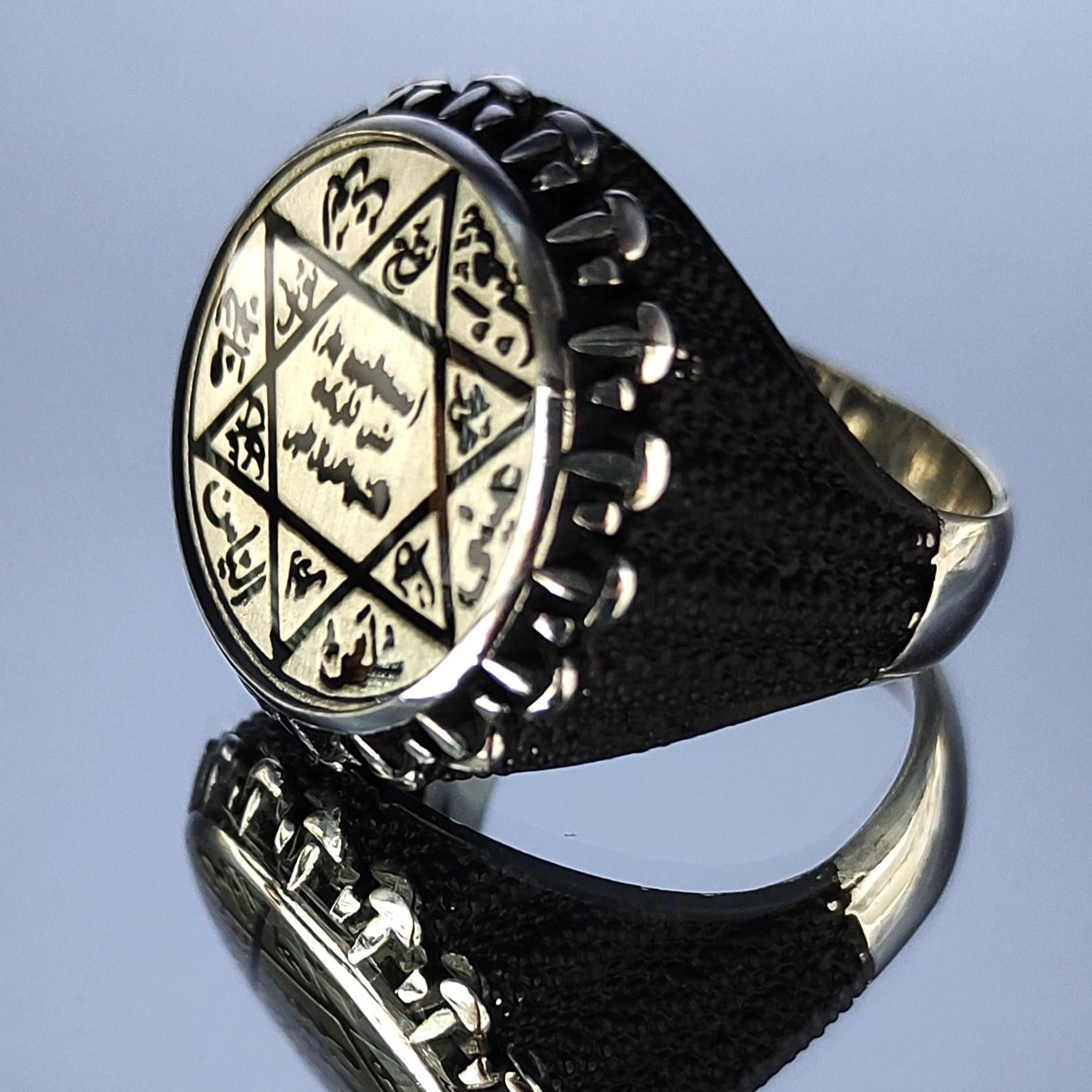 925 Sterling Silver Seal of Suleiman Handmade Men Ring | Etsy