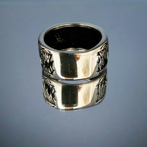 Nature Themed Handmade Silver Men Ring - Etsy