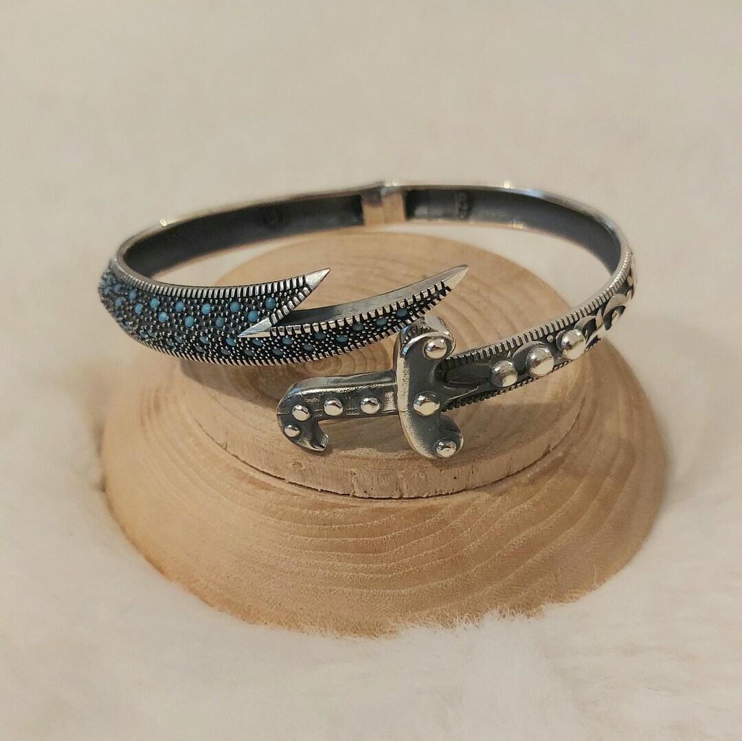 925k Silver Handmade Adjustable Sword Bracelet,mens Zulfiqar Bracelet ...