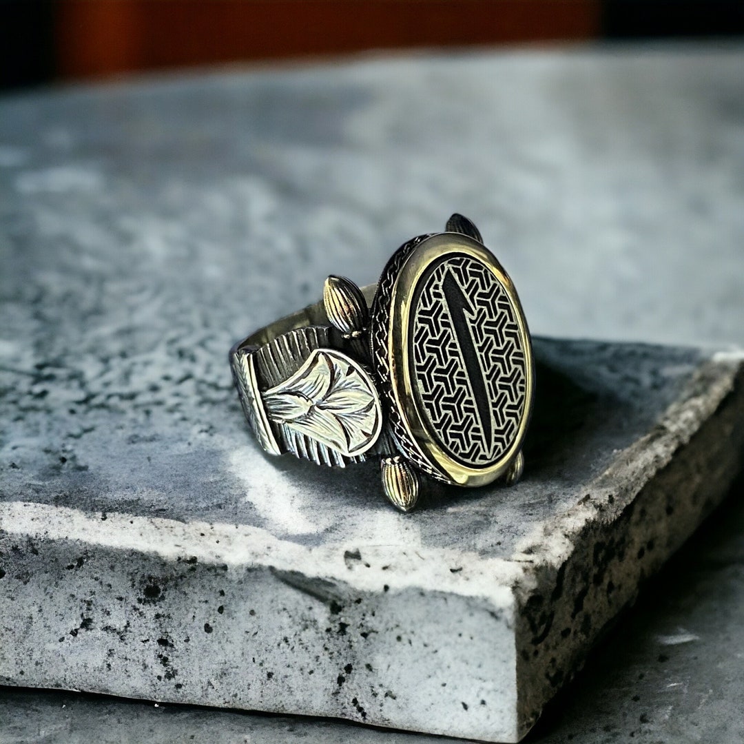Elif Islamic Ring, Ottoman Sign Ring,handmade Silver Ring , New Arrival ...