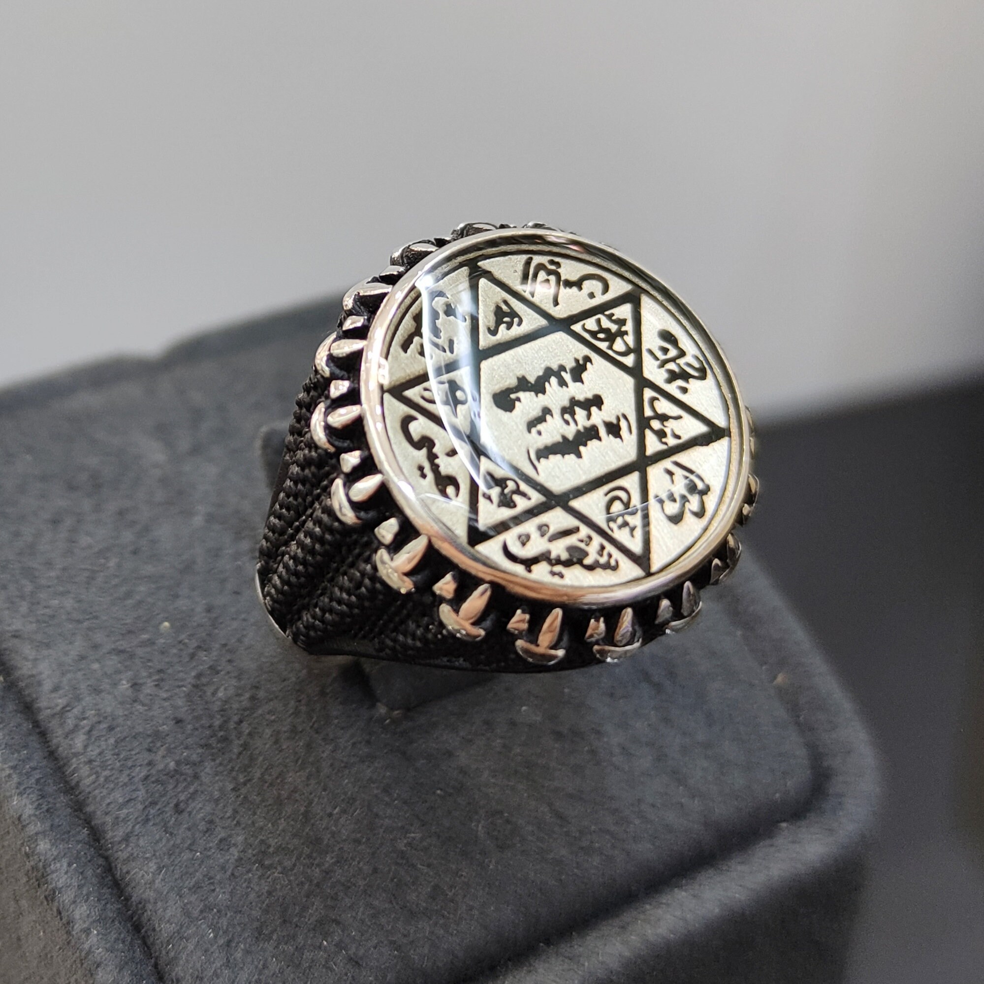 925 Sterling Silver Seal of Suleiman Handmade Men Ring | Etsy
