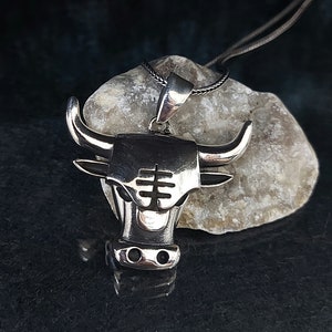 Wild Bull Silver Mens Necklace, Best Bull Men Necklace, Zodiac Bull ...