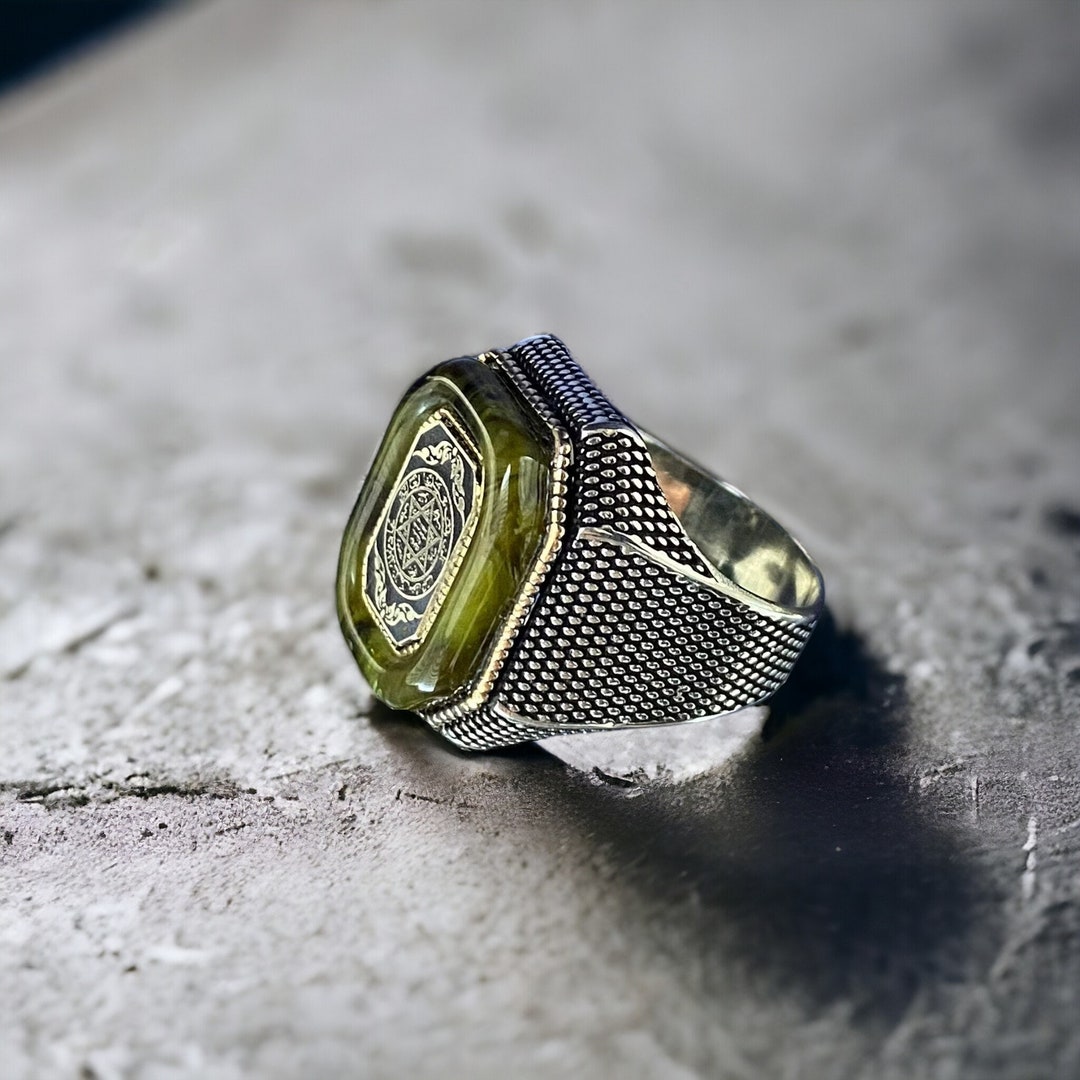 Handmade Sterling Silver Seal of Solomon Ring - Turkish Islamic Ottoman ...
