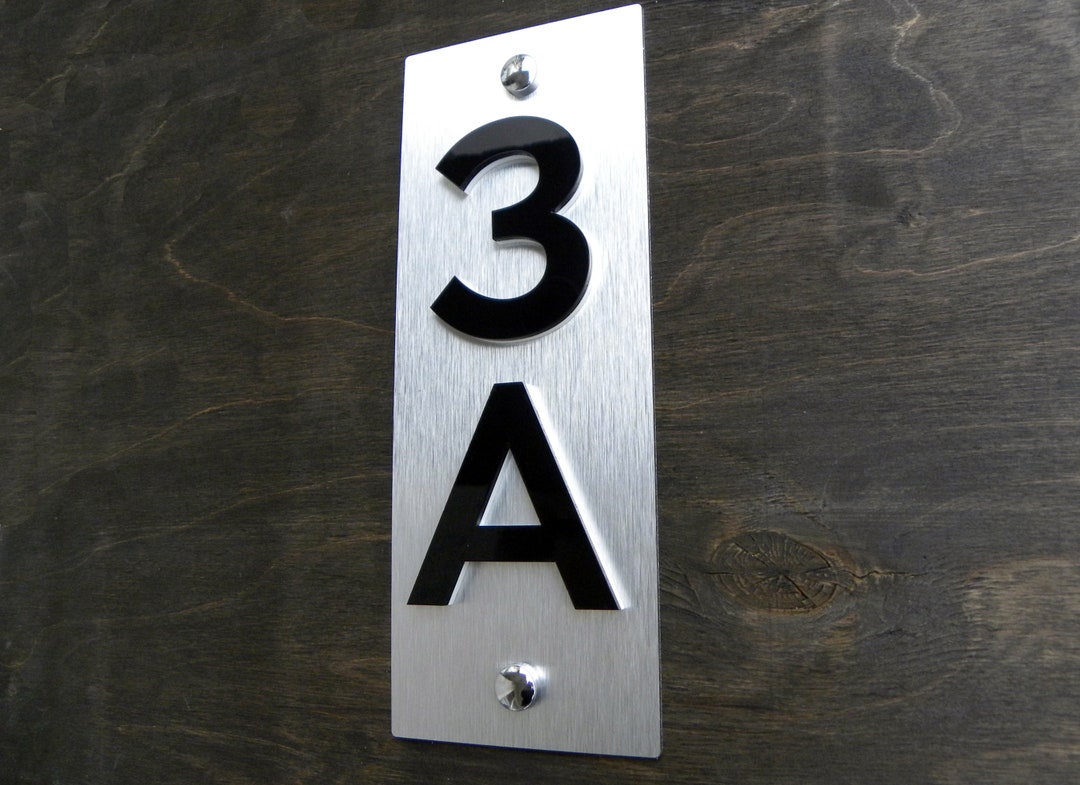 Vertical Custom Address Sign. Stainless Steel Number Signs. Indoor ...