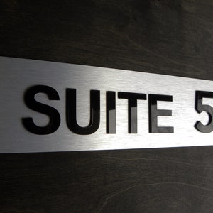 SUITE Modern Door Sign | Stainless Number Signs | Apartment Plate Digit ...