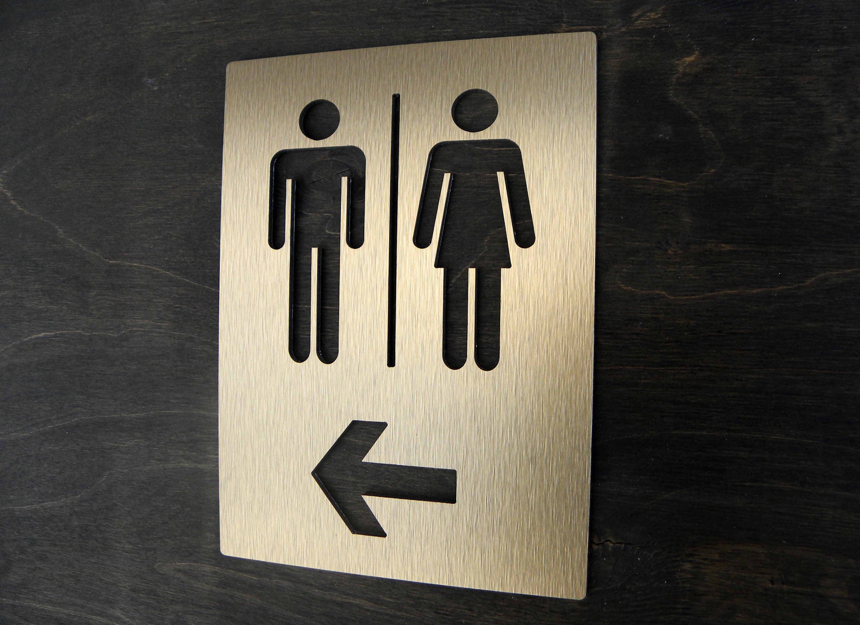 Restroom Directional Sign | Commercial Down up Left Right Signs With ...