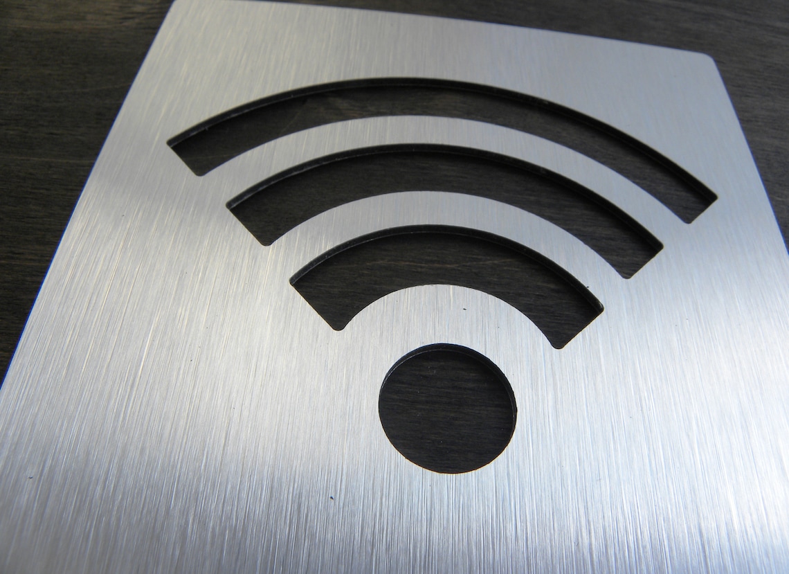 Wi Fi Modern Door Sign. Square Wifi Door Plaque. Plates Wi-fi. - Etsy