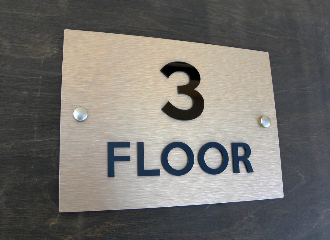 Entrance Level Custom Sign | Floor Number Sign | Apartment Building ...