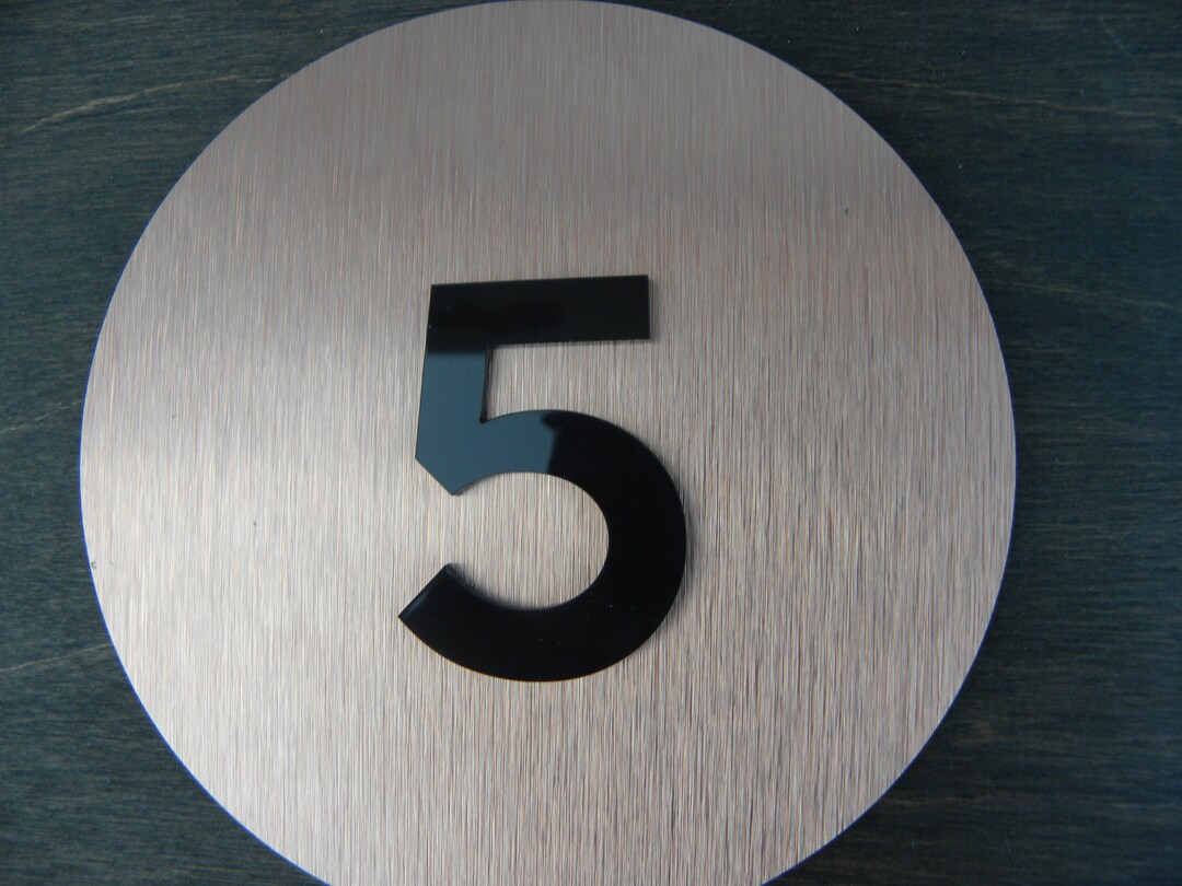 Round Apartment Signs in Custom. Copper Plate for Doors. Front Door ...