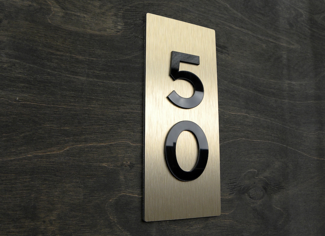 Vertical Door Plaques | Apartment Building Plate | Personalized Modern ...