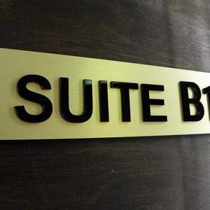 SUITE Modern Door Sign | Stainless Number Signs | Apartment Plate Digit ...