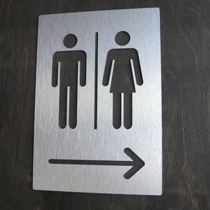 Bathrooms Directional Door Sign. Commercial Direction Signs for Bathrom ...
