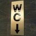 Restroom Vertical Wall Sign. Restrooms Door Signs With Arrows. Restroom ...