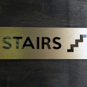 Step Stairway Sign . Custom Level Entrance Plaques for Business ...