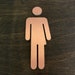 Restrooms Modern Figures Door Signs. Stainless Set Men Woman Neutral WC ...