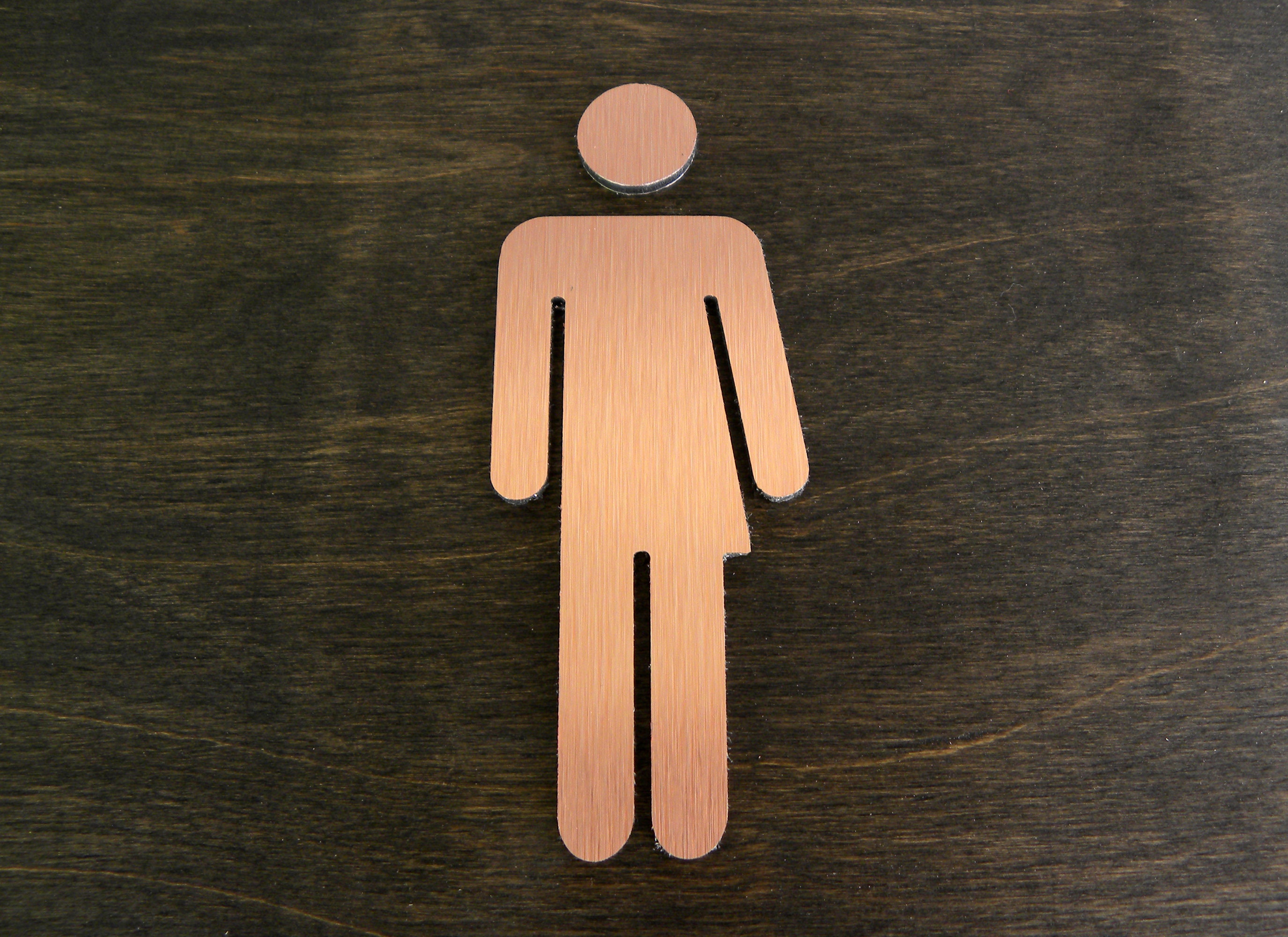 Restrooms Modern Figures Door Signs. Stainless Set Men Woman Neutral WC ...