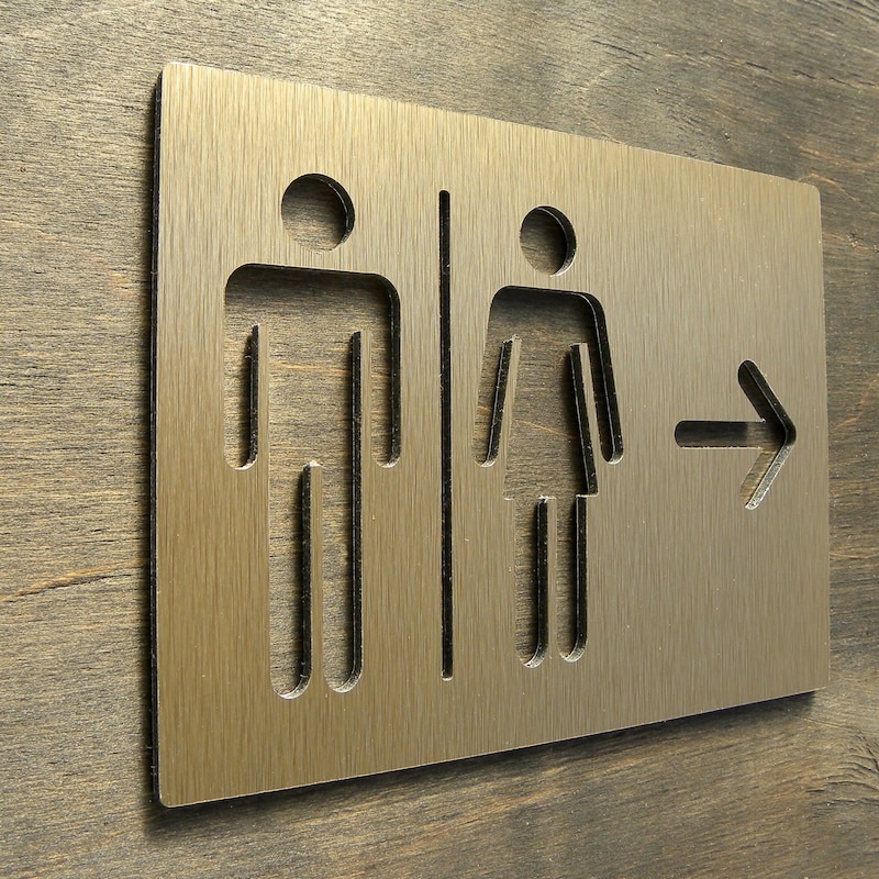Mens Arrow Restroom Sign - Etsy