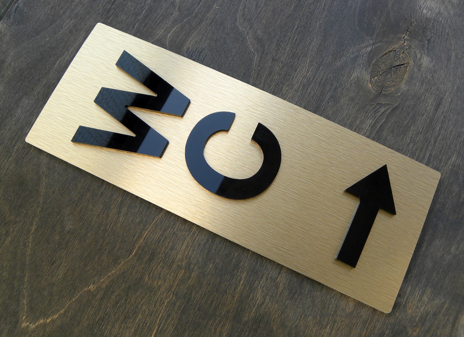 Restroom Vertical Wall Sign. Restrooms Door Signs With Arrows. Restroom ...