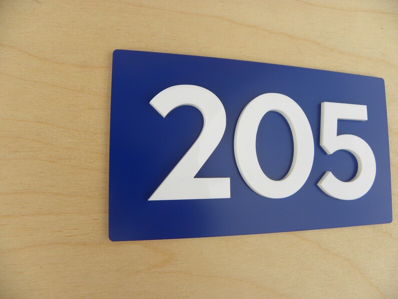 Front Door Number Signs. Blue Plates for Doors. Apartment - Etsy