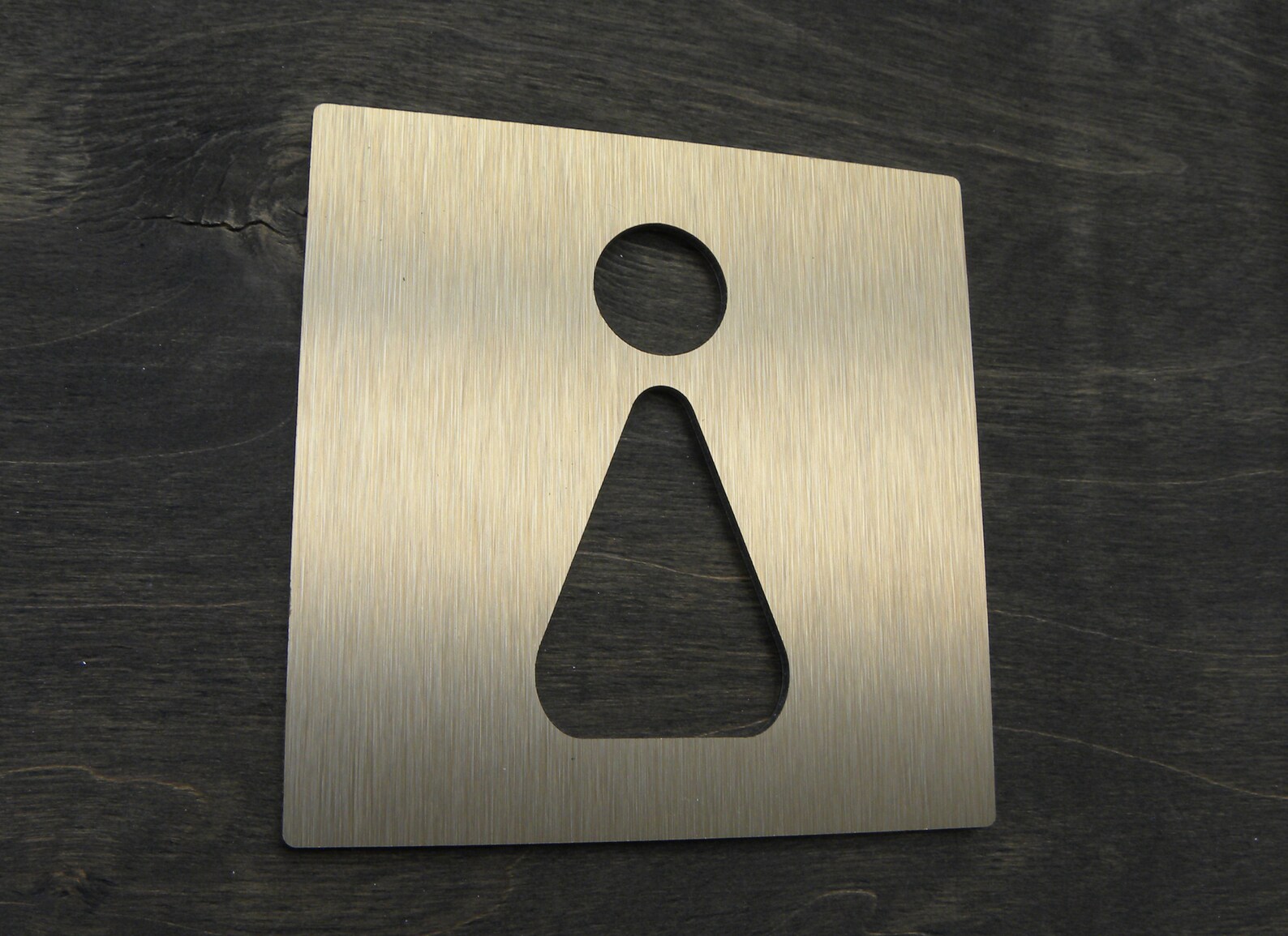 Restrooms Modern Door Sign. Stainless Restroom Man & Woman Signs ...