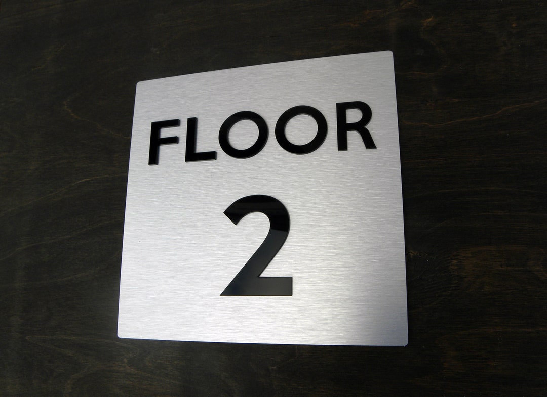 Floors Elevators Level Custom Sign . Floor Plaques for Business ...